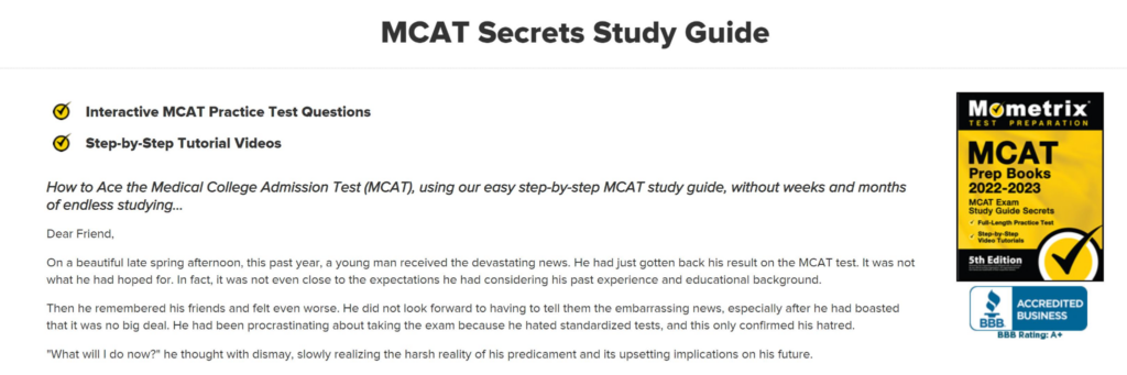 Mometrix MCAT Preparation Books Review – MedLife Mastery