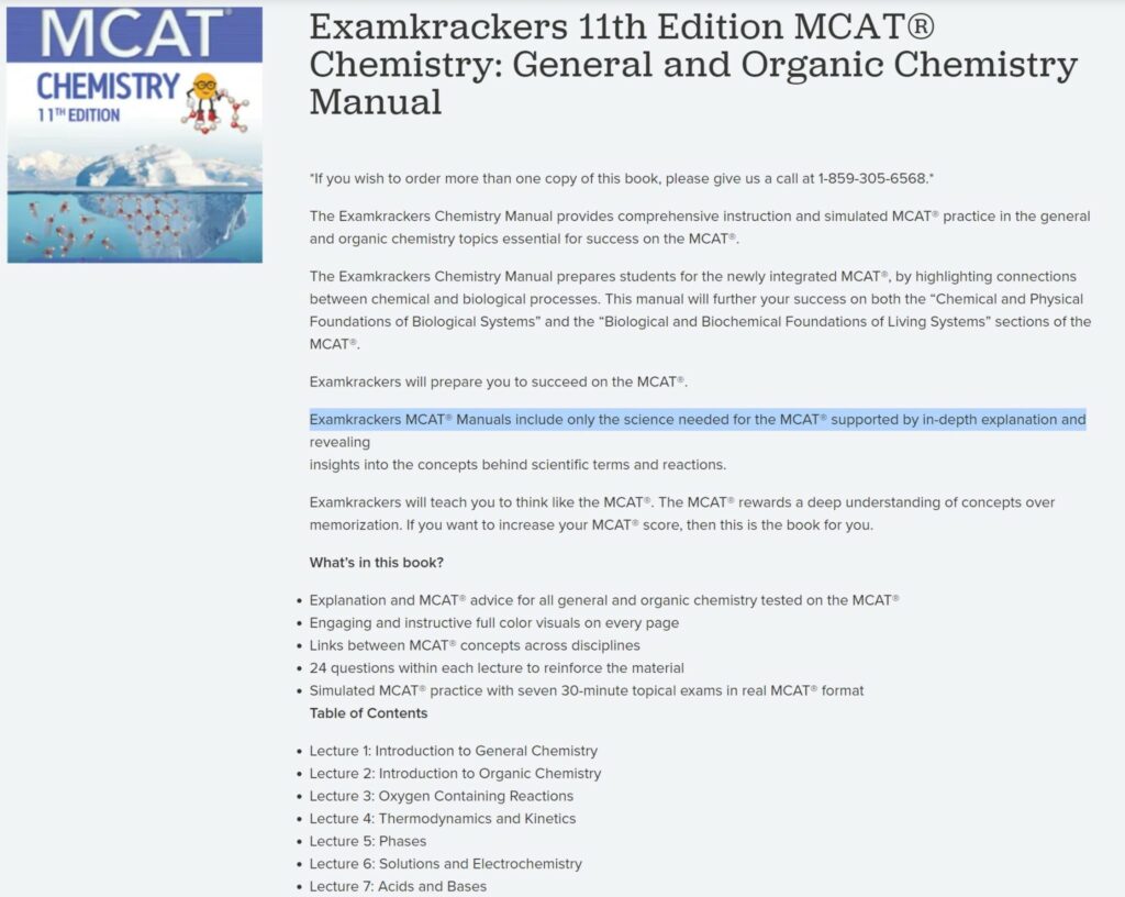 ExamKrackers MCAT Preparation Books Review – MedLife Mastery