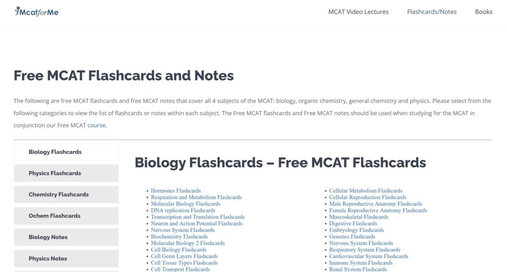 Best Flashcards For The MCAT – MedLife Mastery